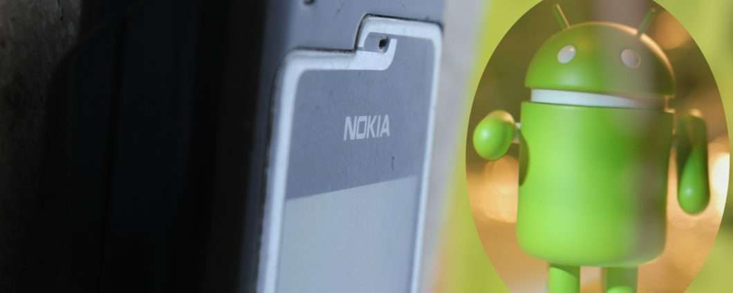 Telefonino cellulare Nokia con Android mostrato in un video