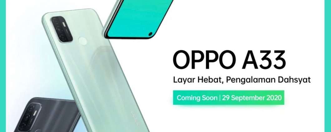 OPPO A33 ufficiale con display a 90 Hz e 5000 mAh