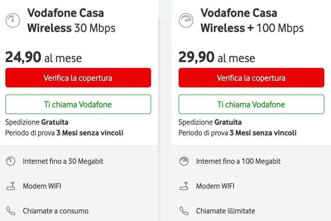 Vodafone FWA: ora disponibile in prova per 3 Mesi senza Vincoli