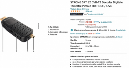 Nuovo Digitale Terrestre DVB T2: decoder INVISIBILE a 29€ (-63%)