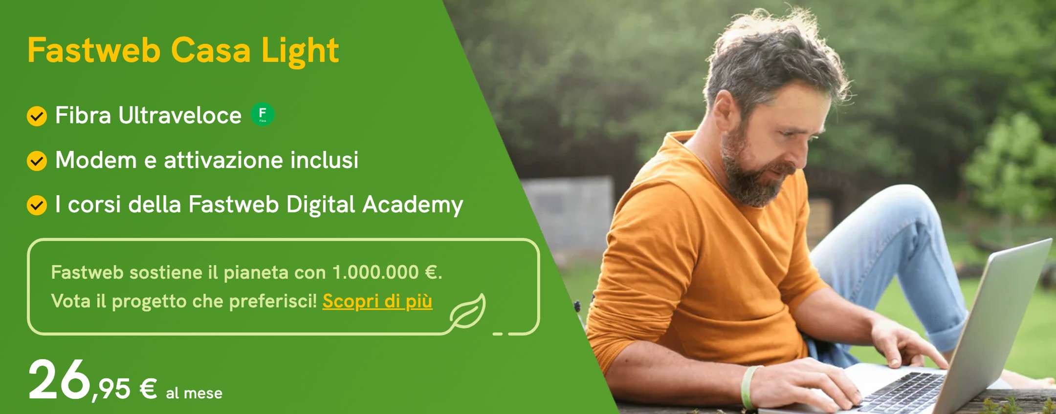 Fastweb Casa Light: FIBRA in PROVA per 30 Giorni