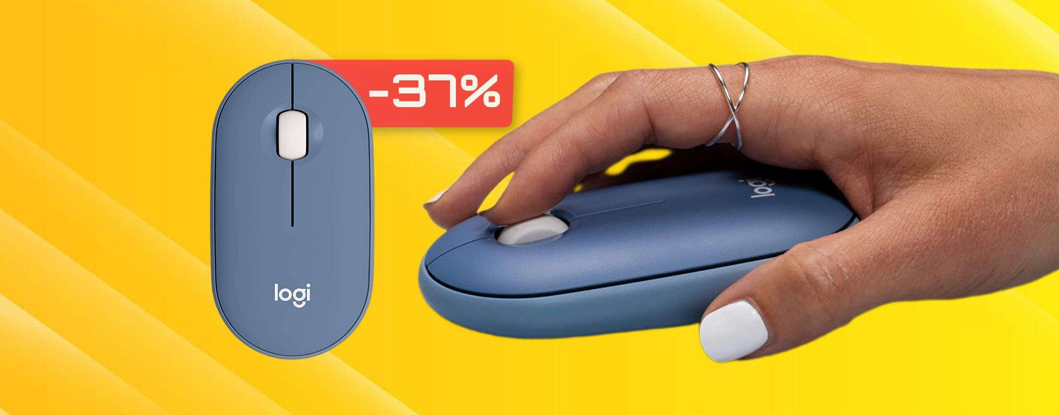 Mouse Logitech Pebble: comodità e precisione a livelli estremi (18€)