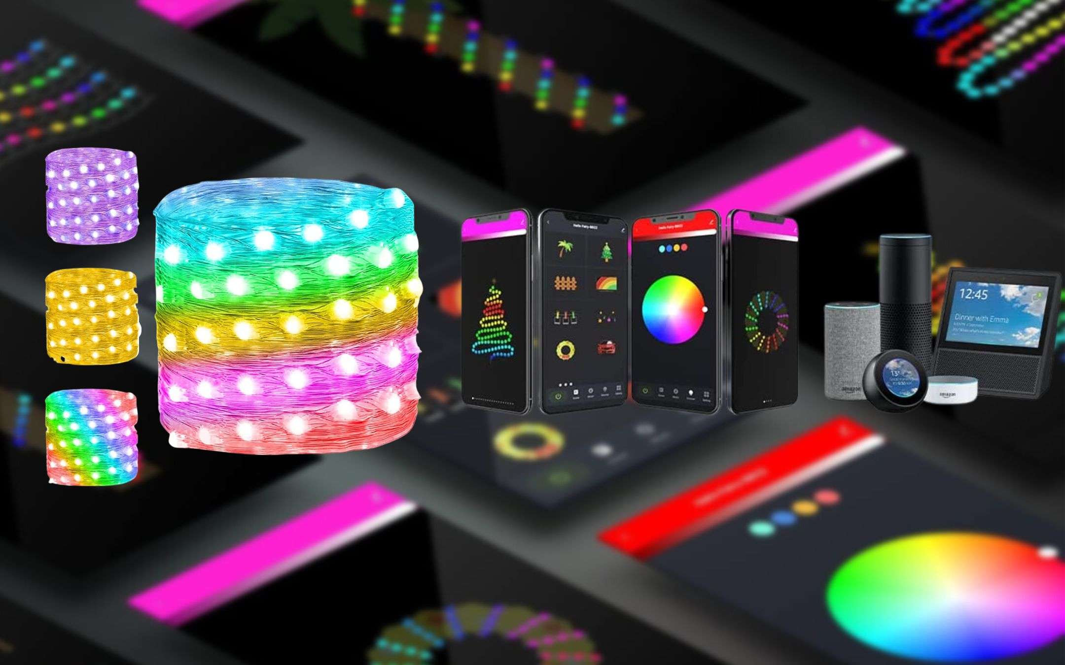 Luci di Natale SMART, 5 metri a 20€: funzionano con Alexa e Google