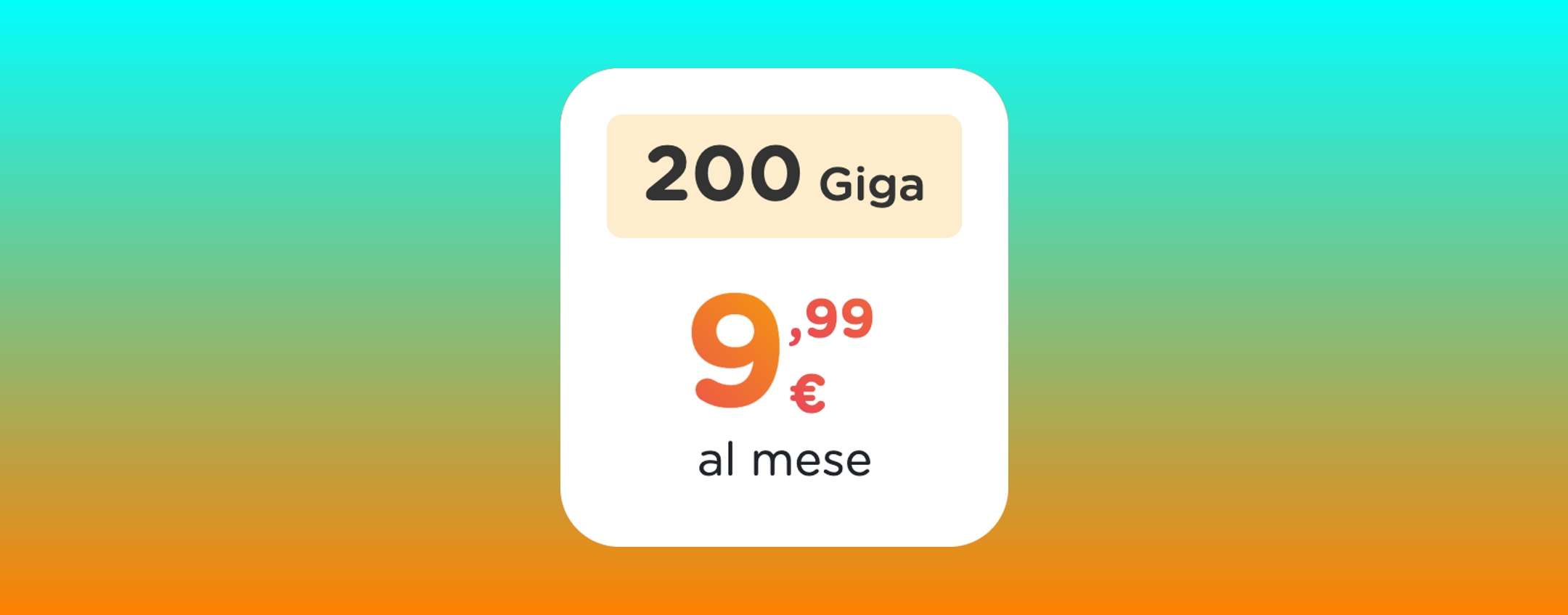 tho. Che offerta!: 200 Giga di internet a meno di 10 euro al mese