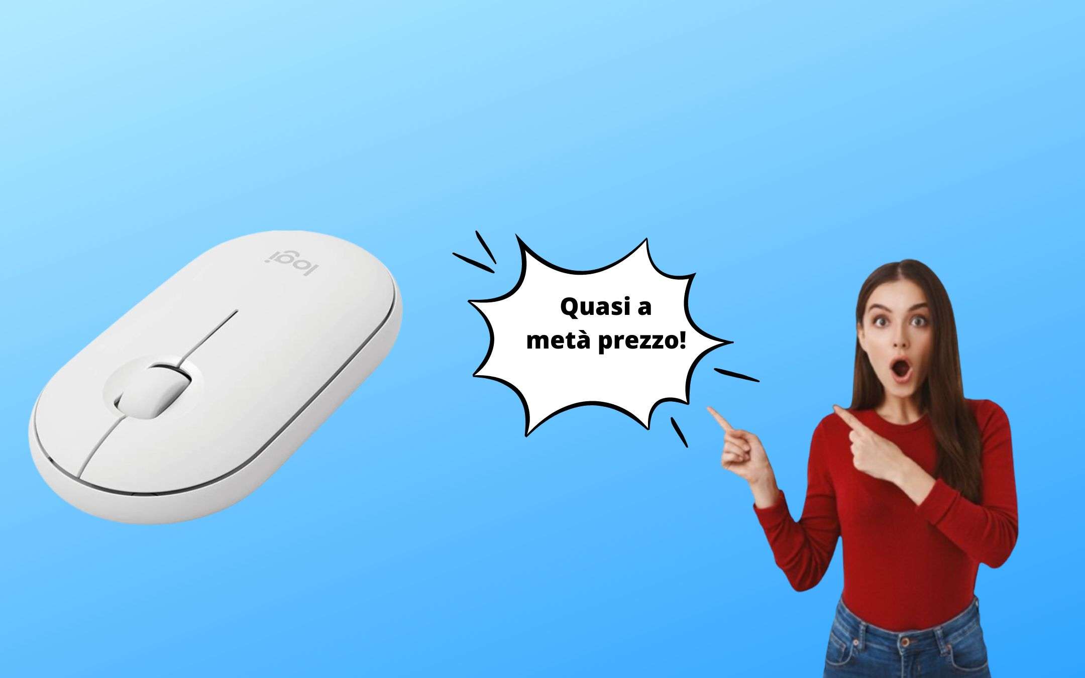 Mouse senza fili Logitech, acquistalo quasi a METÀ PREZZO su Amazon