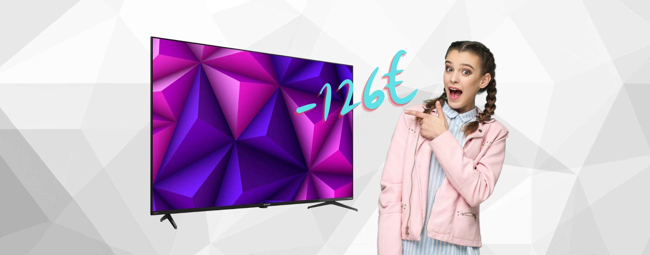 Sharp Aquos: Smart TV da 55" LED 4K UHD al MINIMO STORICO (-126€)