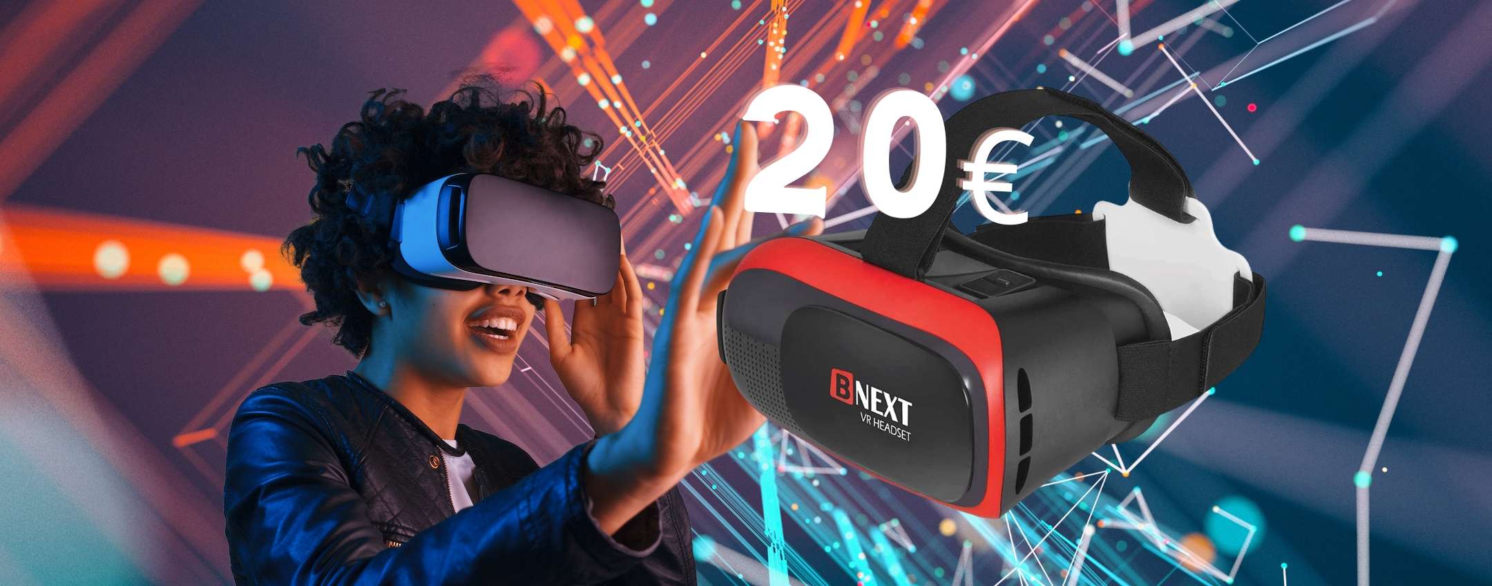 Occhiali VR per giochi e film: con 20€ tutto diventa reale (Amazon)