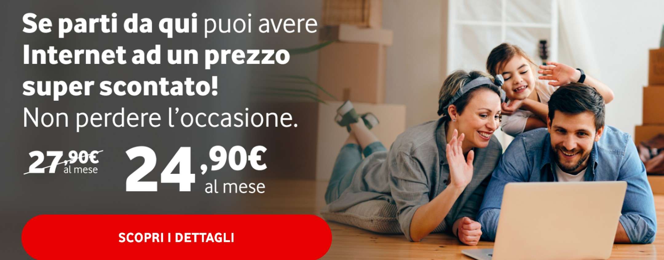 Fibra Vodafone PROMO a partire da 22,90 euro mensili