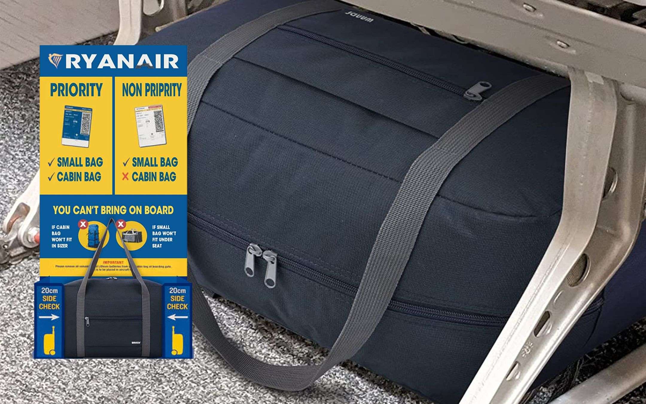 Soldi EXTRA per il bagaglio a mano in aereo ADDIO con questa genialata ...