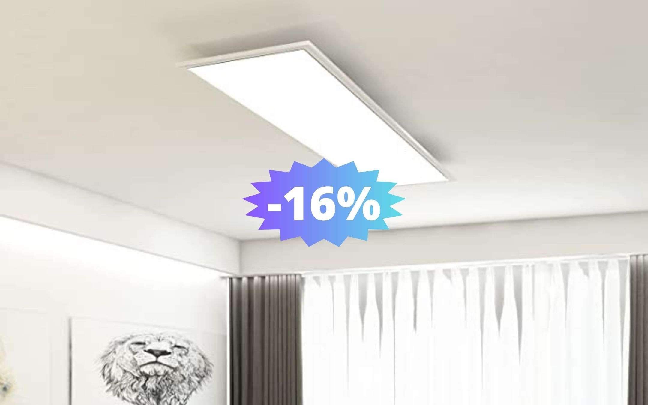 Plafoniera LED: la più venduta su Amazon finalmente in sconto