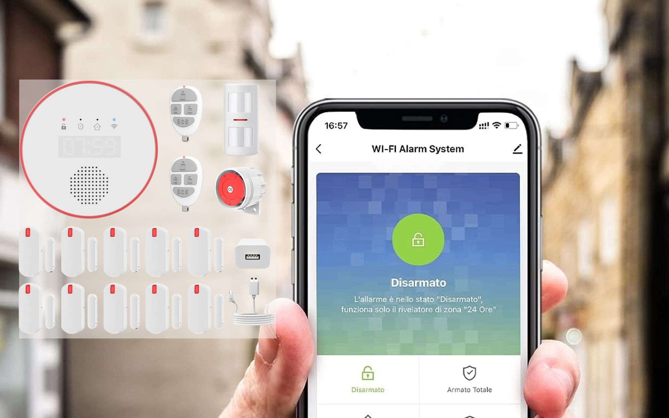 Sistema d'allarme SMART 15 in 1 (anche per case grandi) a prezzo WOW (90€)