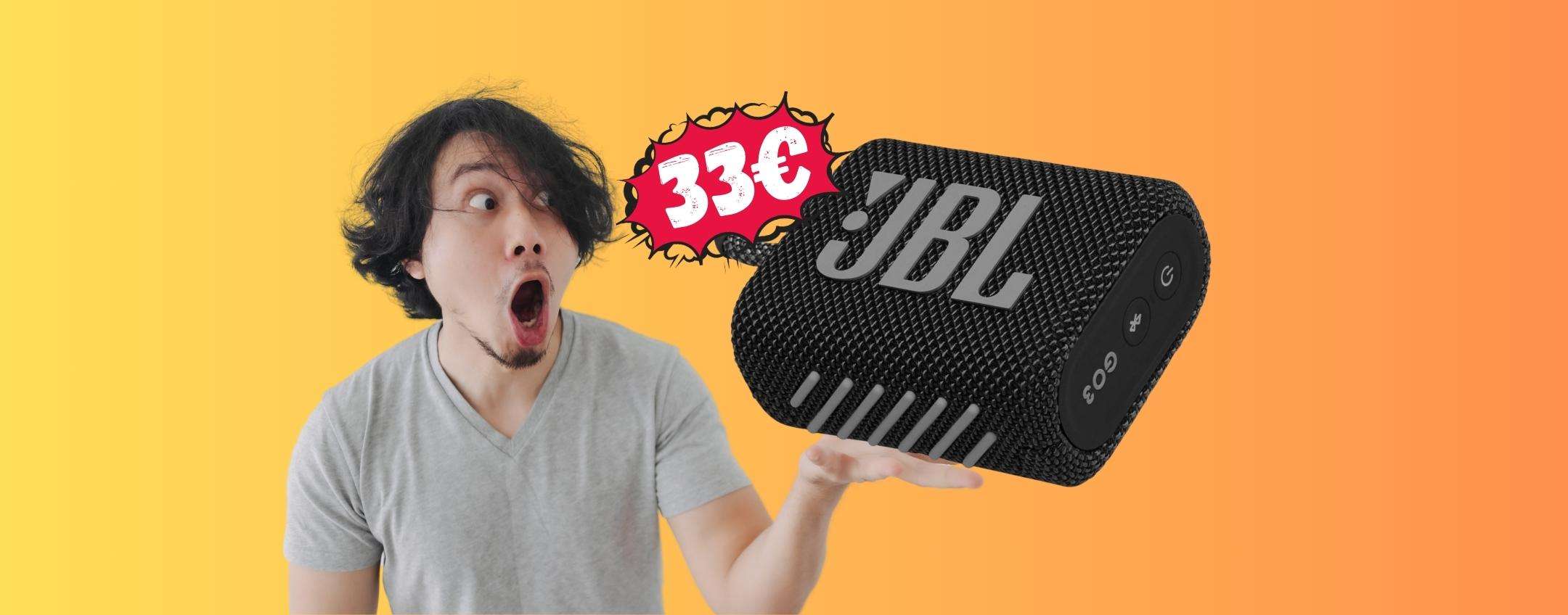 BOMBA Amazon: il mini speaker JBL GO 3 a 33€, da non perdere