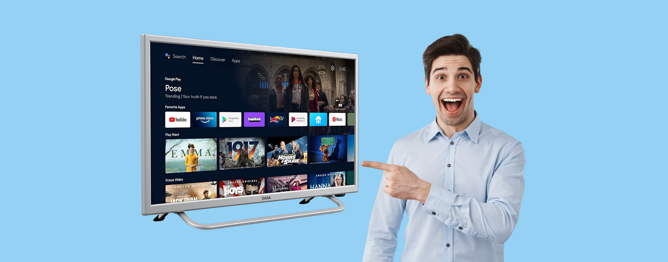 Smart TV Saba 24" HD con ANDROID: un vero regalo a soli 116€