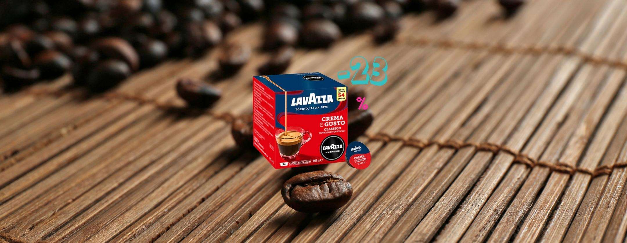 216 Capsule Caffè Lavazza Crema e Gusto al 23% di SCONTO