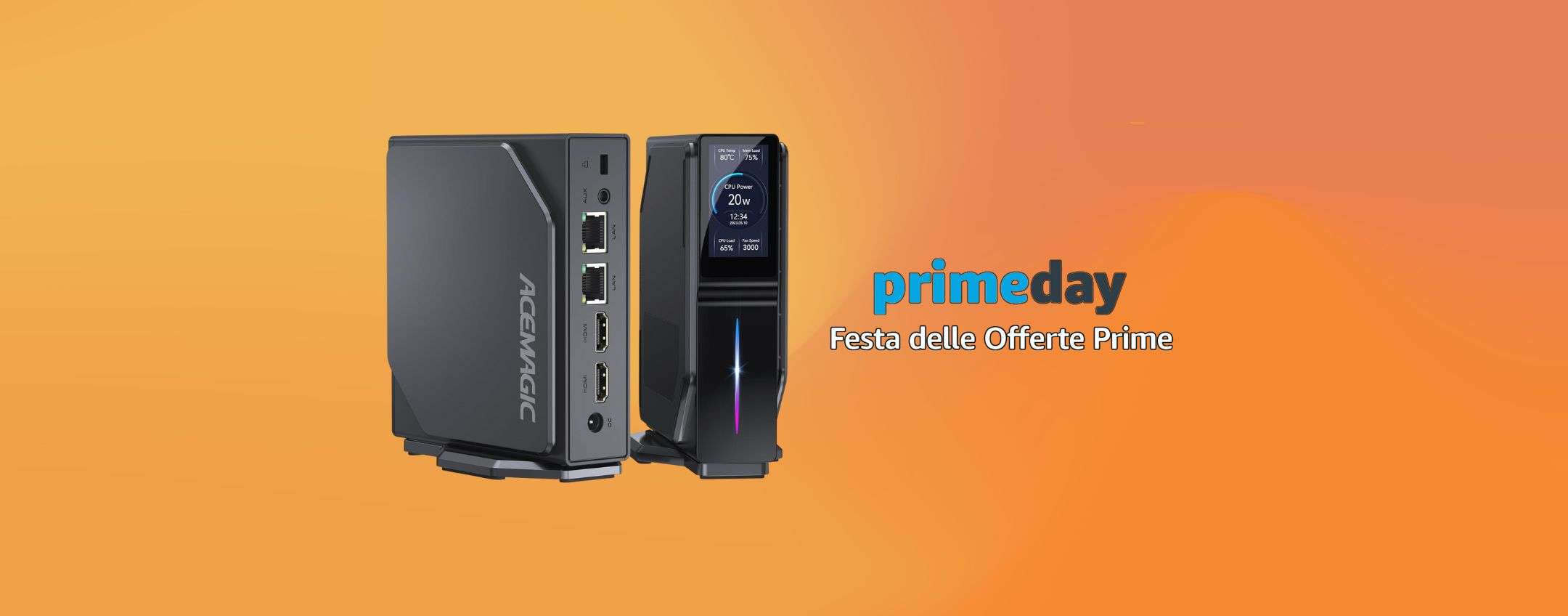 Mini PC con schermo LCD integrato: una chicca in DOPPIO SCONTO (-219€)