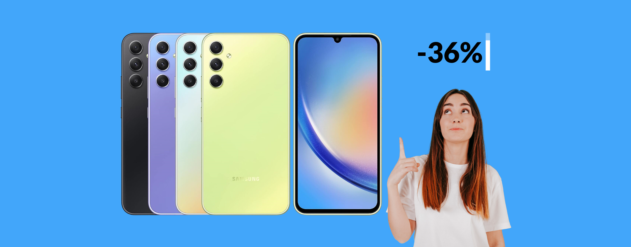 Samsung Galaxy A34 5G: il prezzo PRECIPITA su Amazon (-145€)