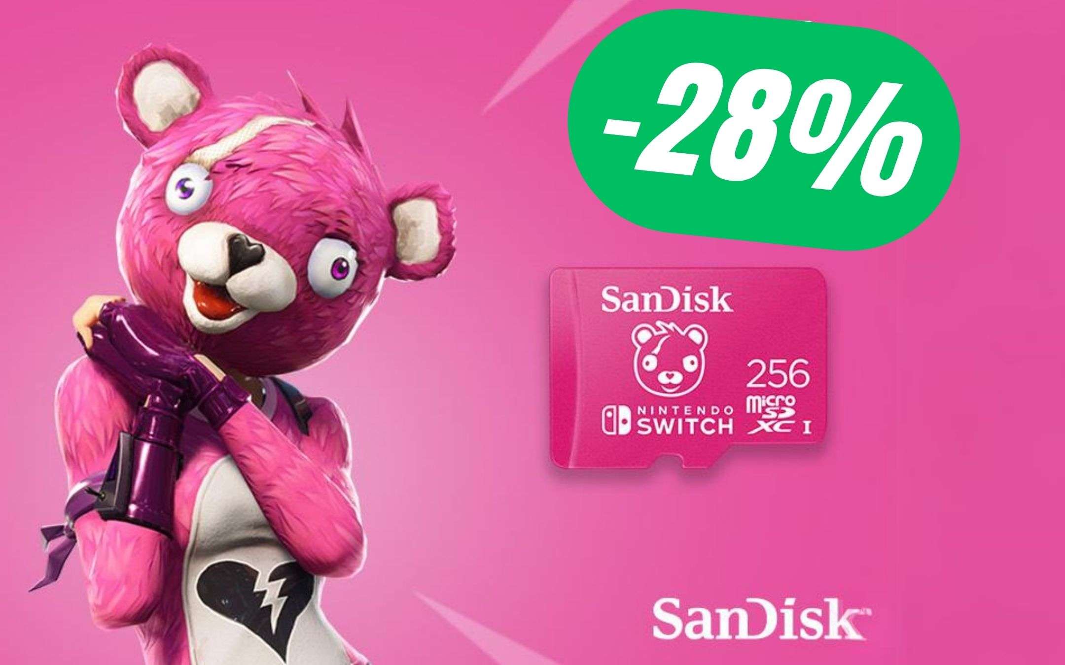 La MicroSD da 256GB di Fortnite per Nintendo Switch CROLLA del 28%!