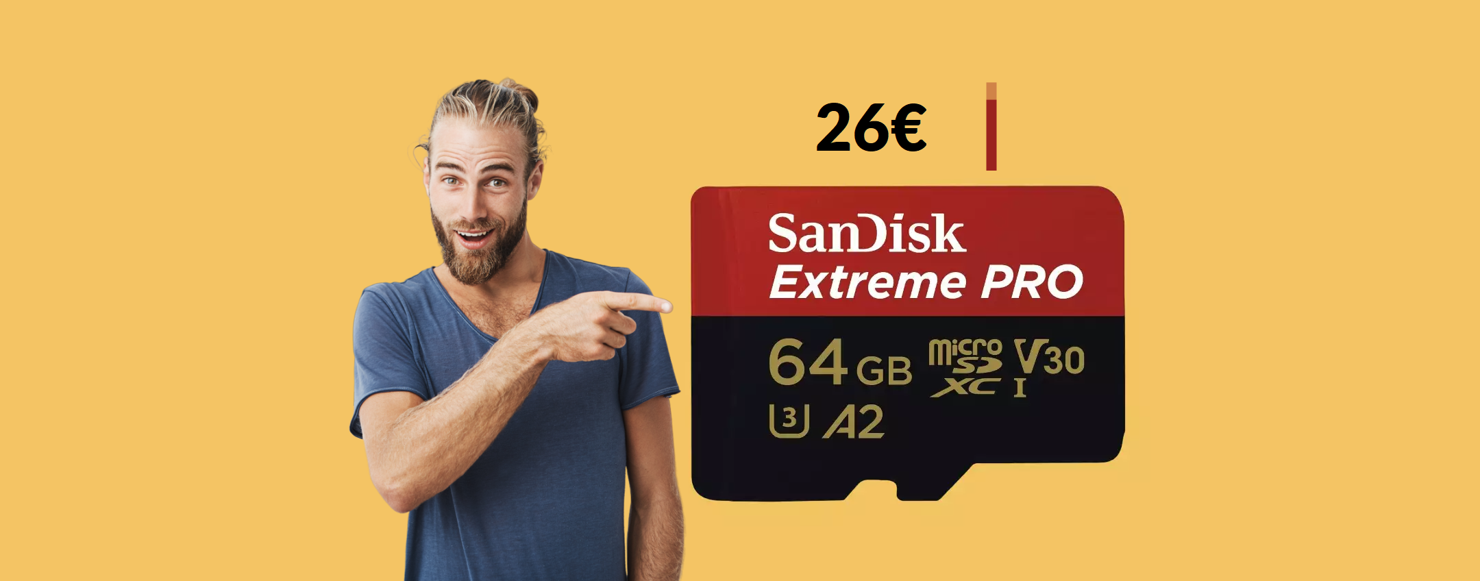 MicroSD SanDisk 64GB: memorizzi di tutto a velocità ESTREMA