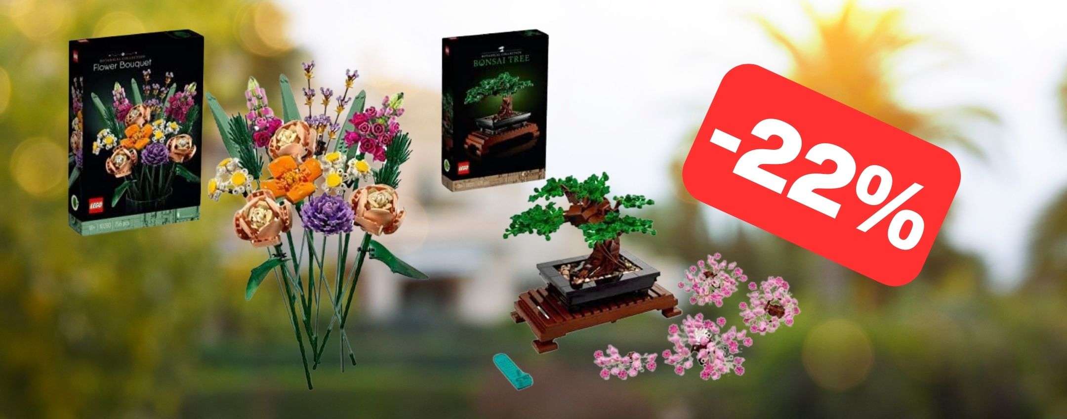 Set LEGO Bouquet di Fiori e Bonsai: il bundle in OFFERTA su Amazon (-22%)