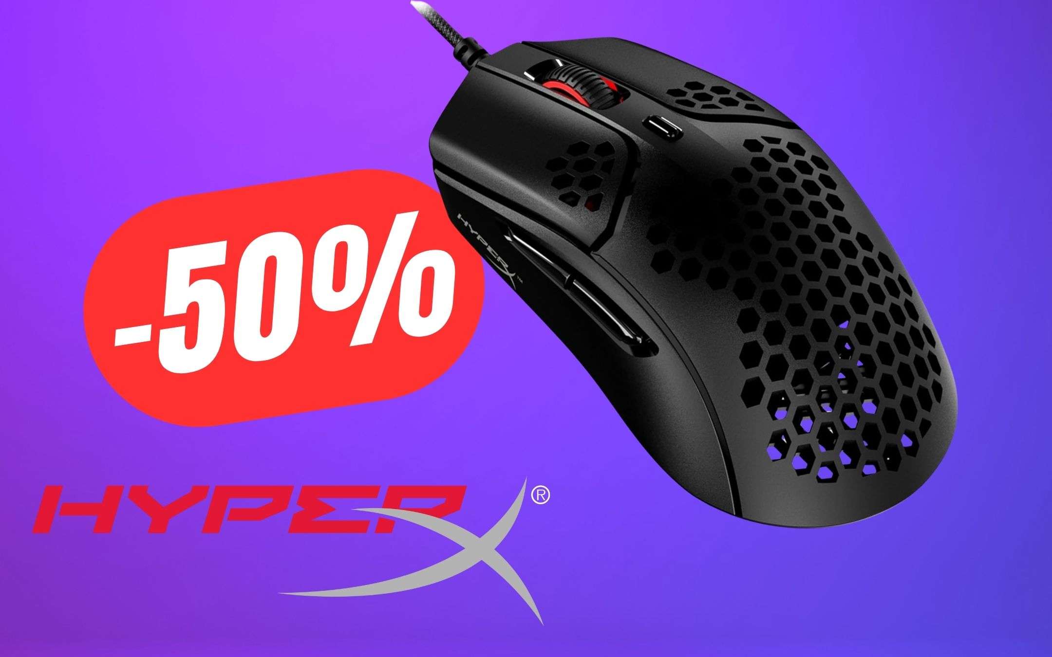 SCONTO FOLLE per il mouse ultra-leggero di HyperX (-50%!)