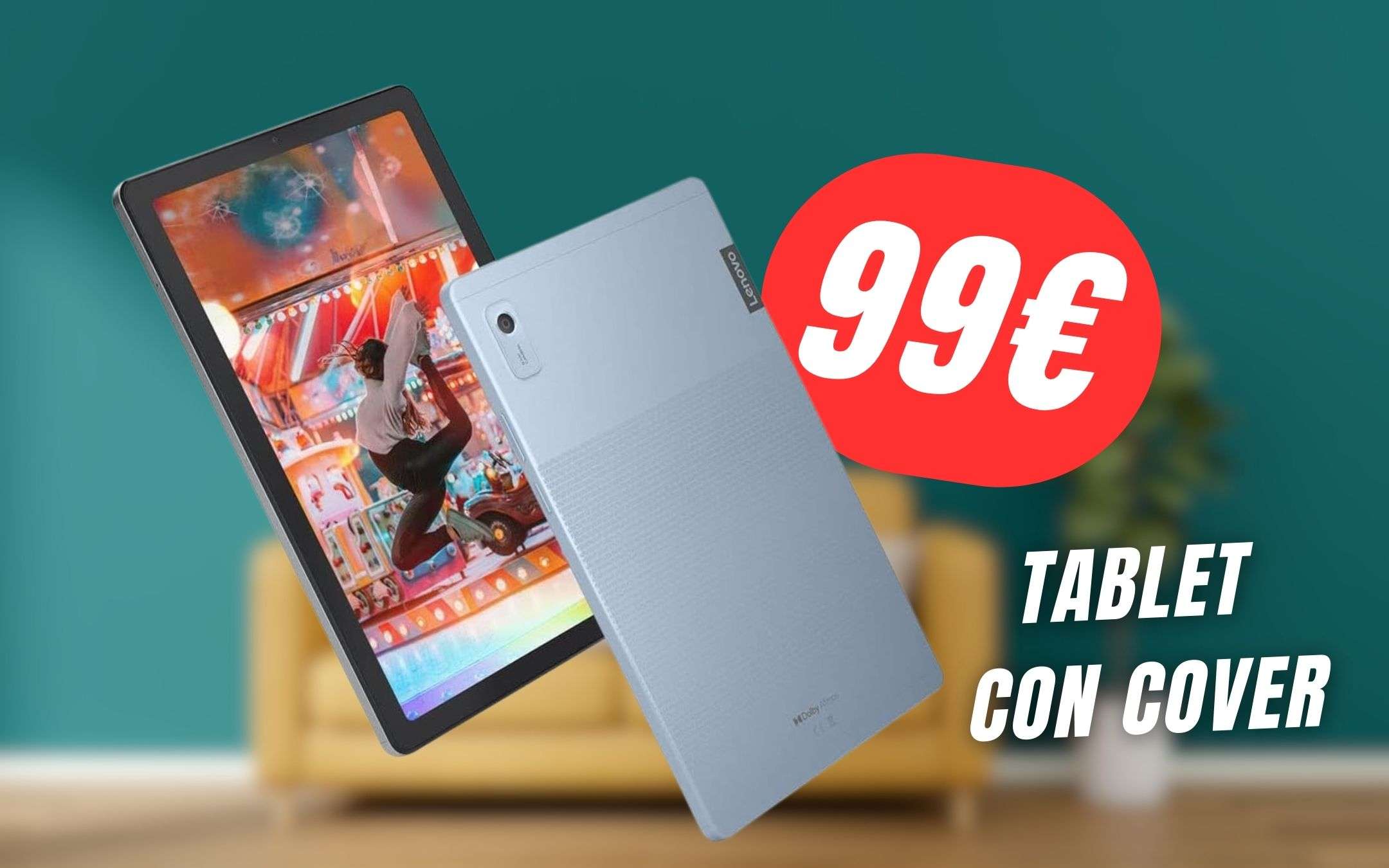 Questo Tablet di Lenovo costa meno di 100€ (e ha la COVER inclusa)