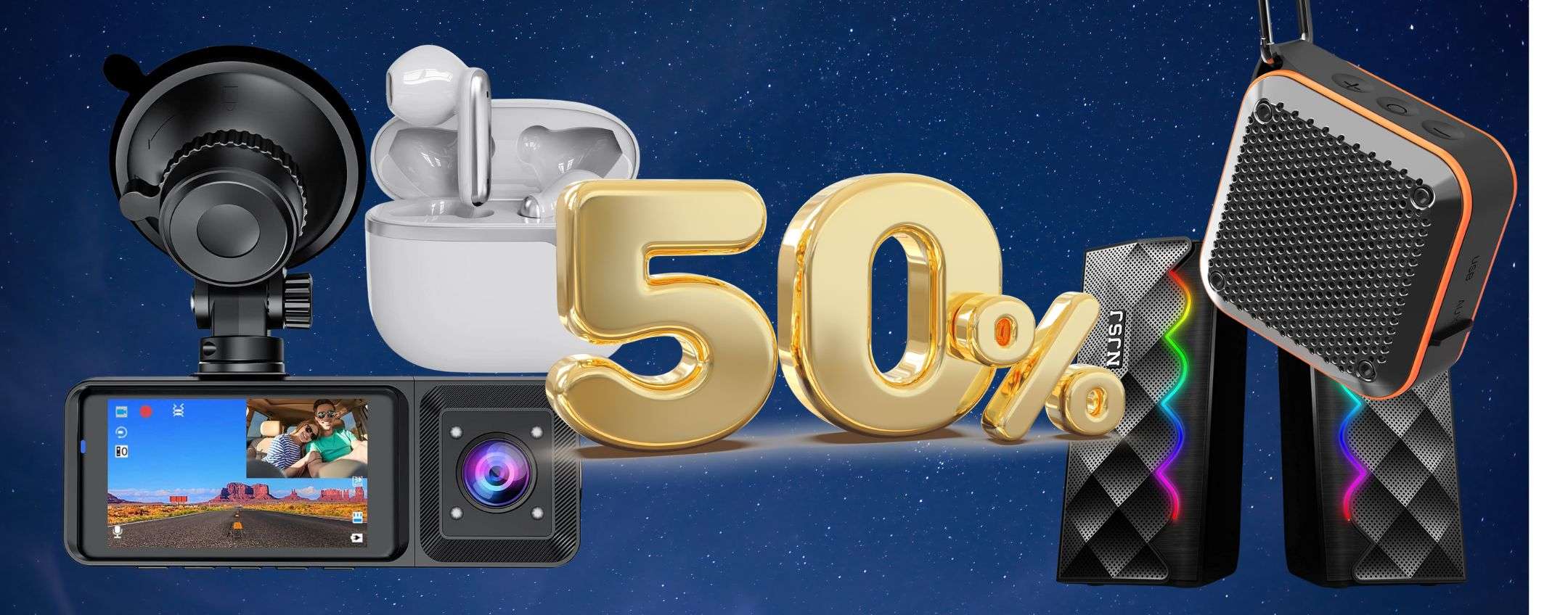 Amazon SOLO sconti 50%: tecnologia da 8€ a 40€, coupon SHOCK di fine anno