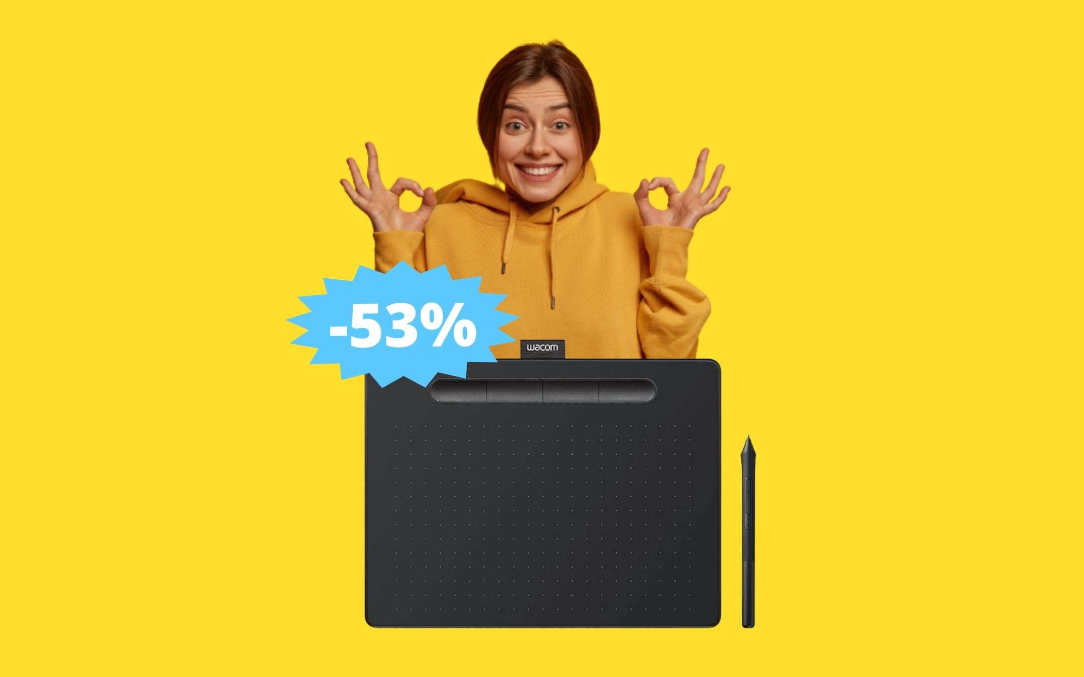 Wacom Intuos Medium: sconto FOLLE del 53% su Amazon