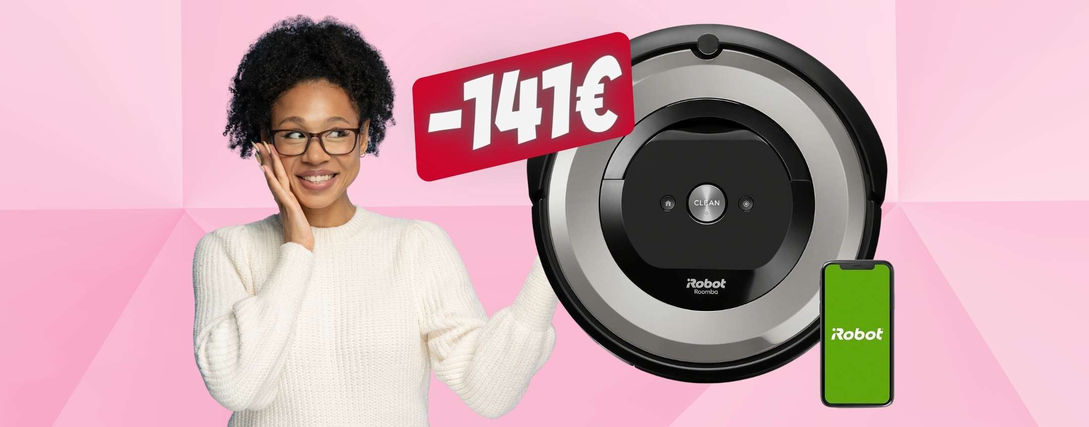 L'EPICO Robot Aspirapolvere iRobot Roomba e5154 a 141€ in MENO