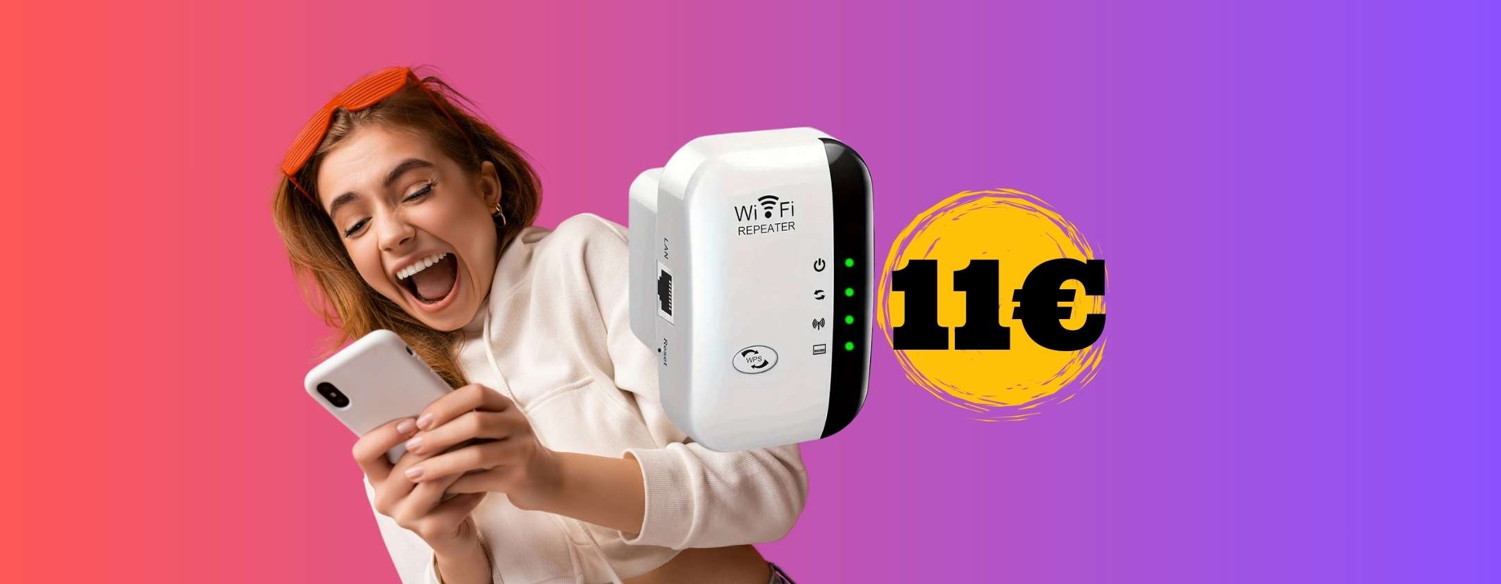 WiFi Extender a soli 11€: velocità fino a 300 Mbps