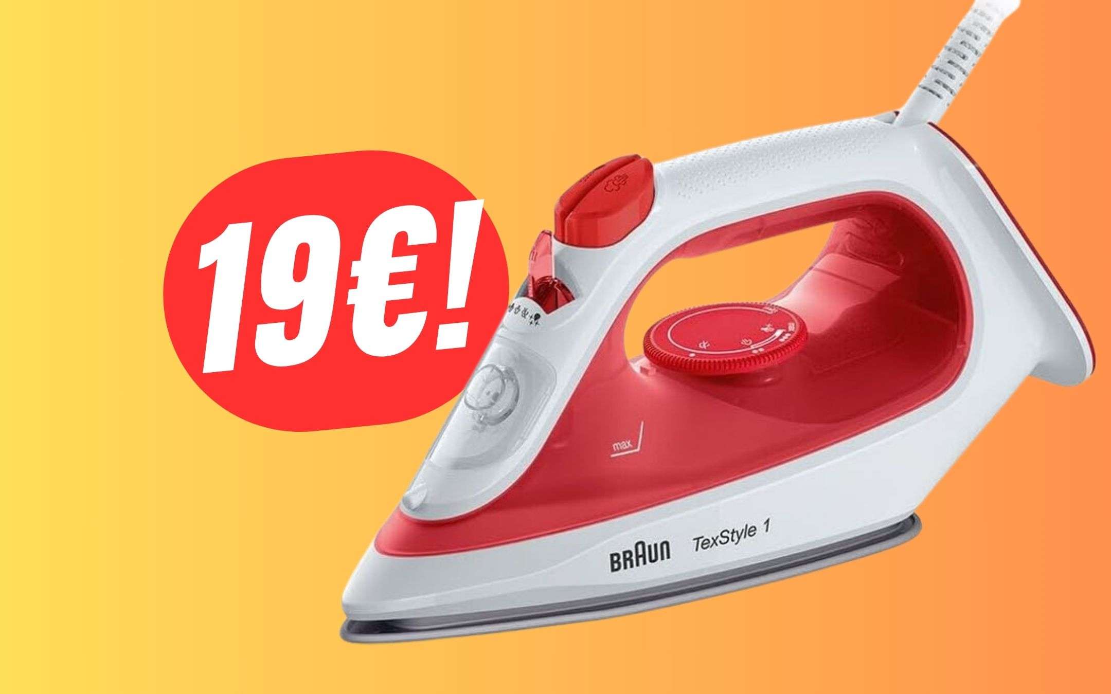 PREZZO FOLLE per il Ferro da Stiro Braun: solo 19€!