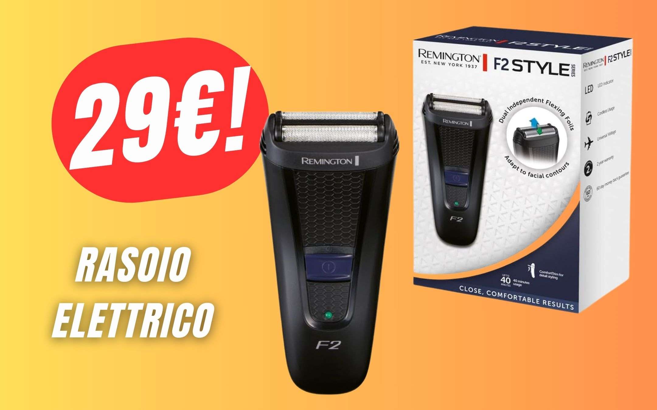 Con il Rasoio Remington eliminerai la barba in una sola passata!
