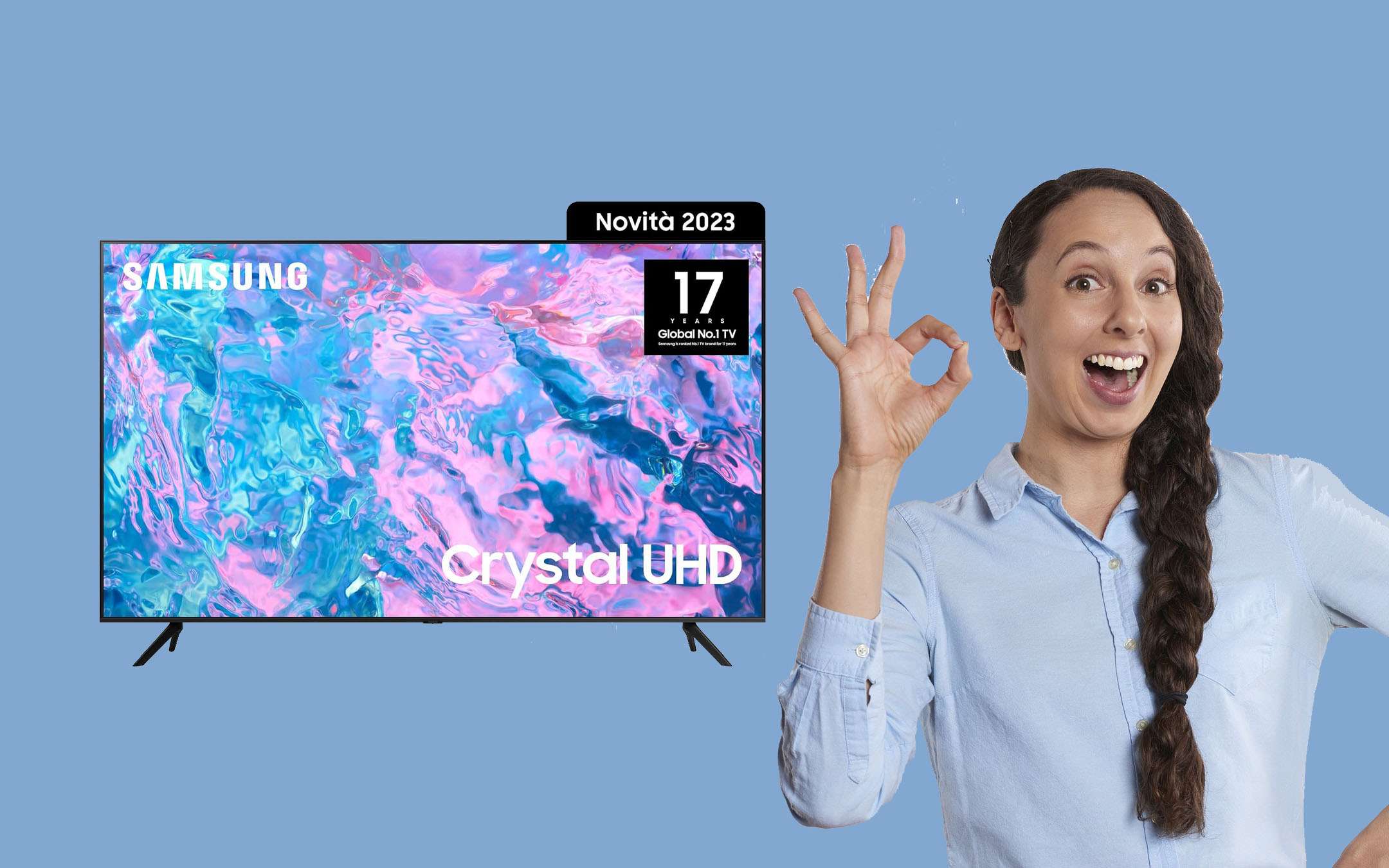 TV Samsung Crystal UHD 4K Smart: IMPERDIBILE a questo prezzo (-21%)