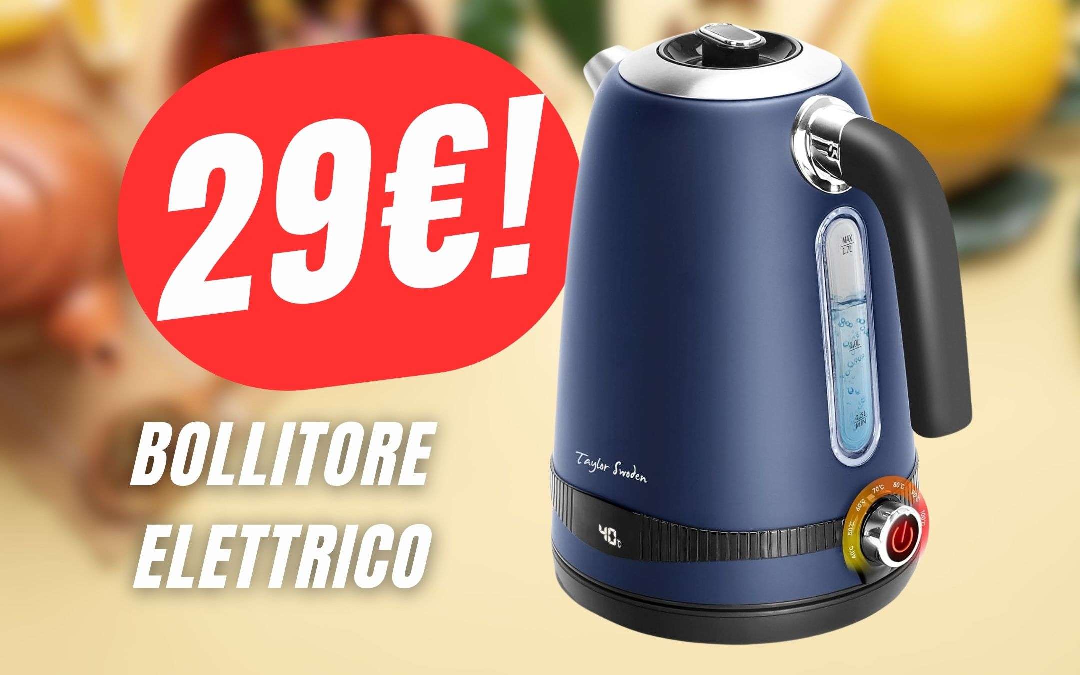 Il Bollitore Elettrico perfetto CROLLA del 23% su Amazon