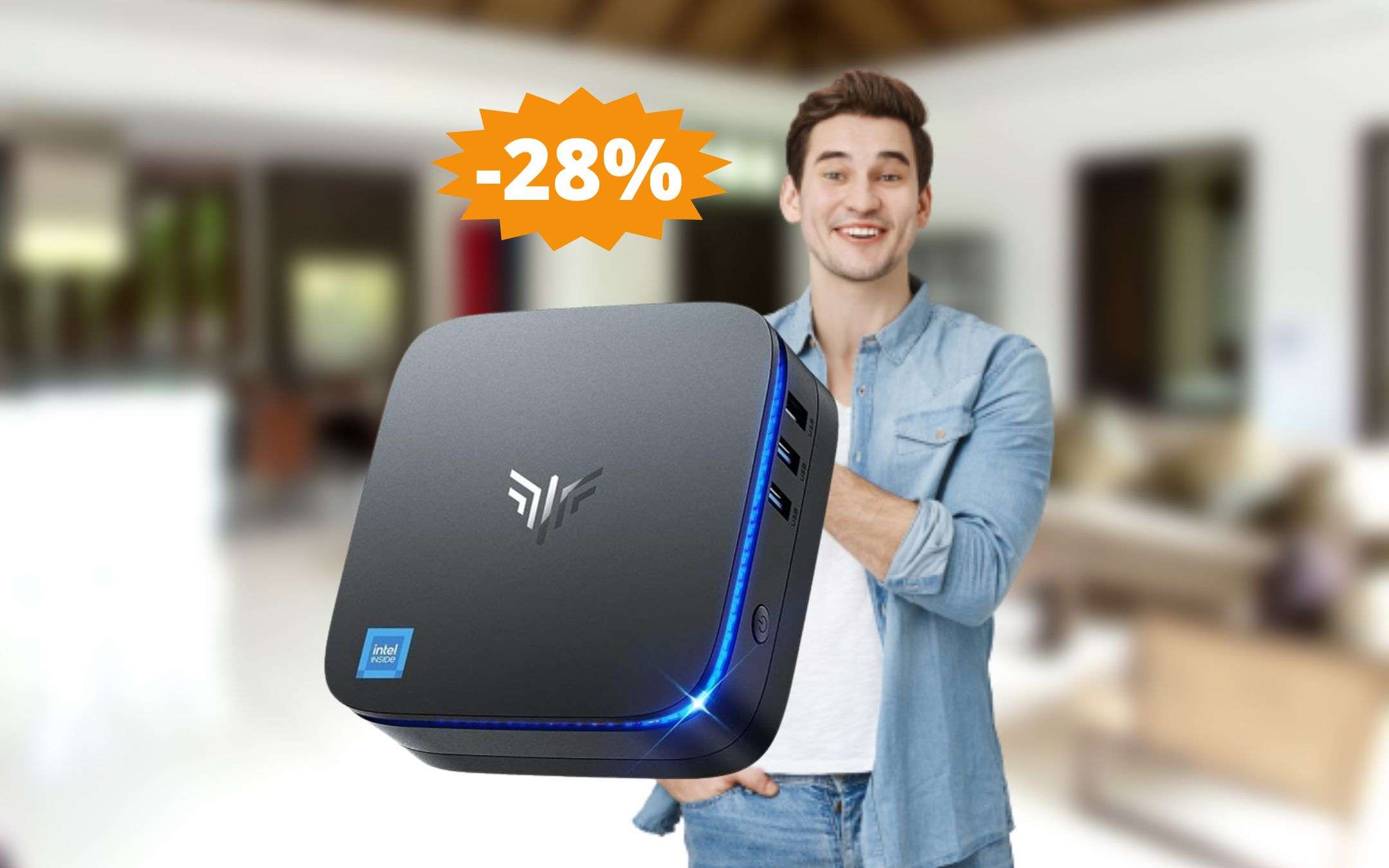 Mini PC NiPoGi AK1 Plus: sconto ESCLUSIVO su Amazon (-28%)