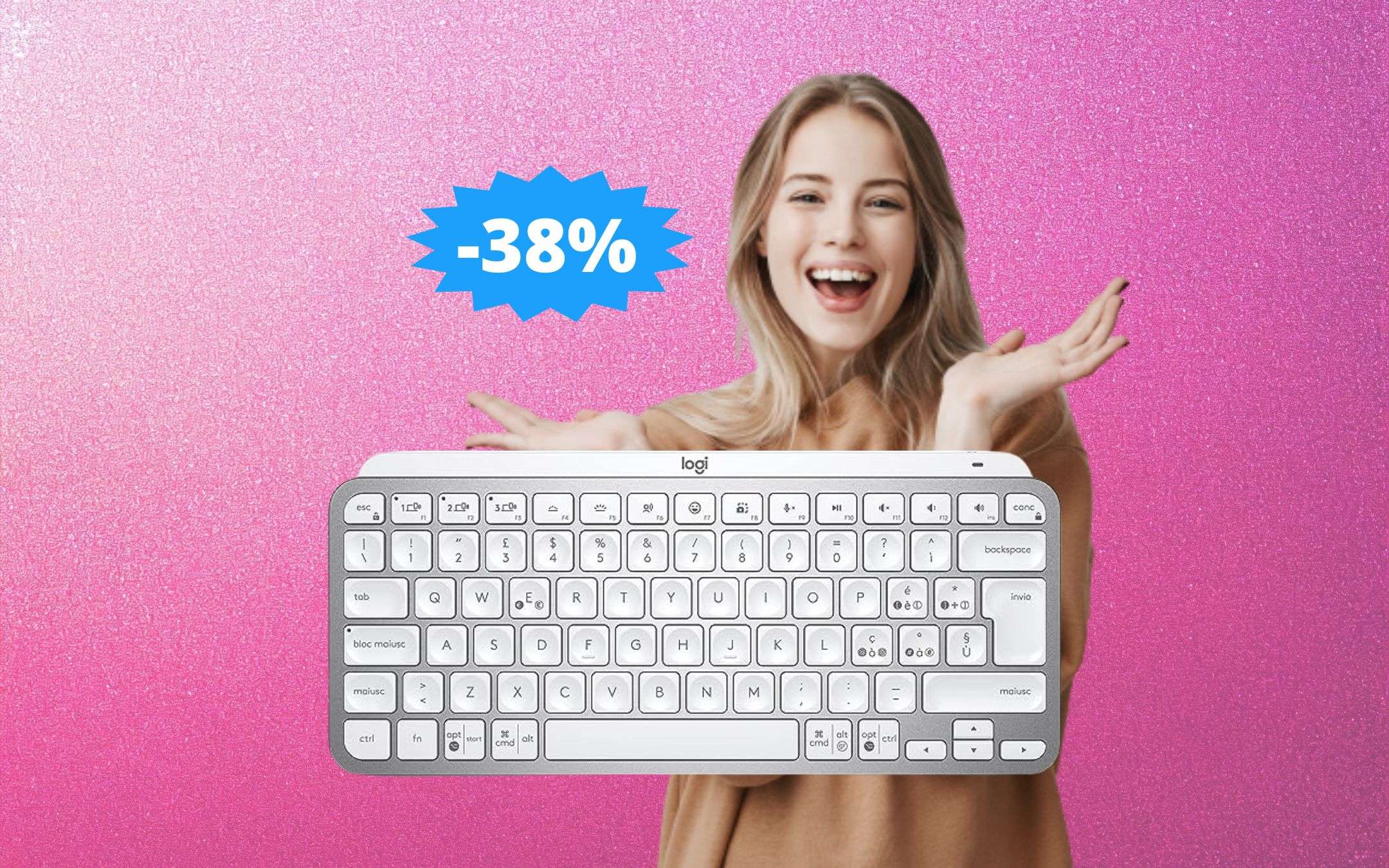 Logitech MX Keys Mini: compatta, elegante e in MEGA sconto