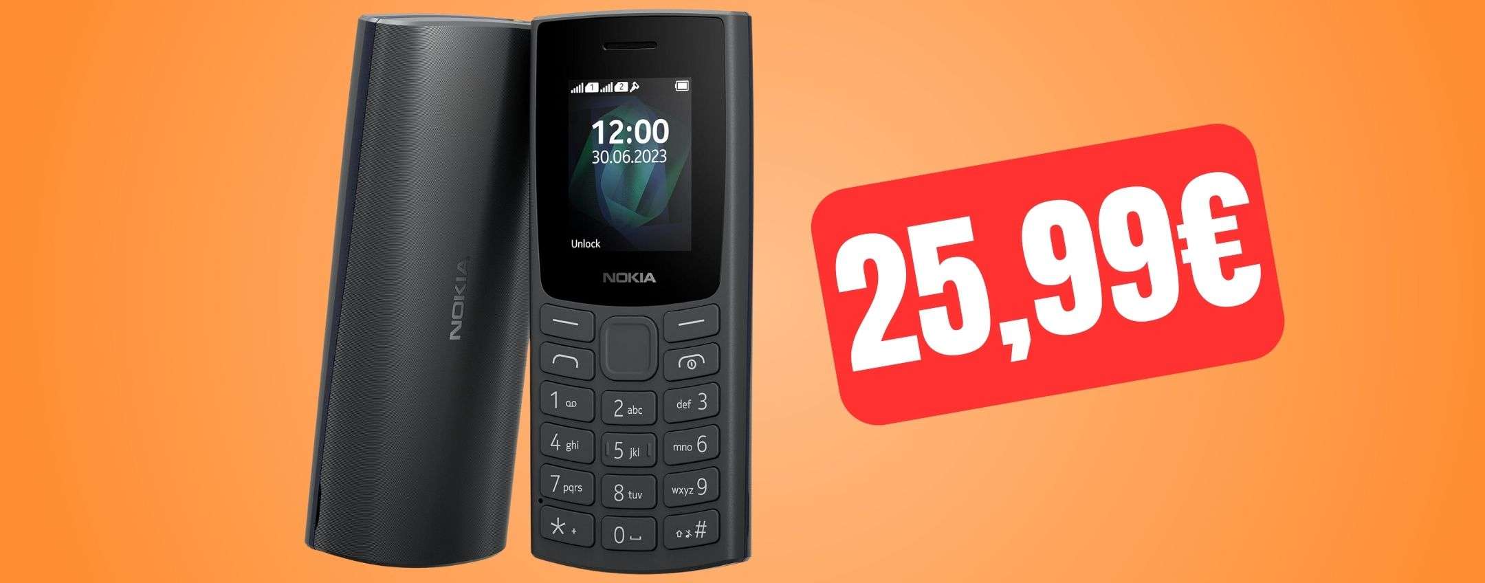 Nokia 105: un cellulare vecchio stile a PREZZO REGALO su Amazon