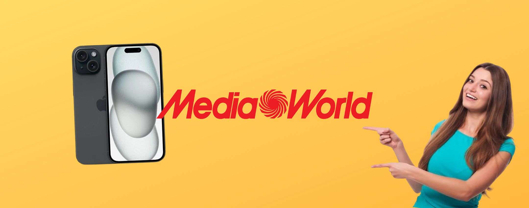 SCONTI Apple da MediaWorld: l'iPhone 15 è REGALATO con 150 € in meno