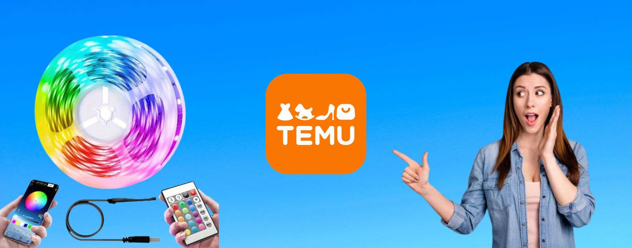 TEMU regala la striscia LED da 4 metri a soli 4 EURO