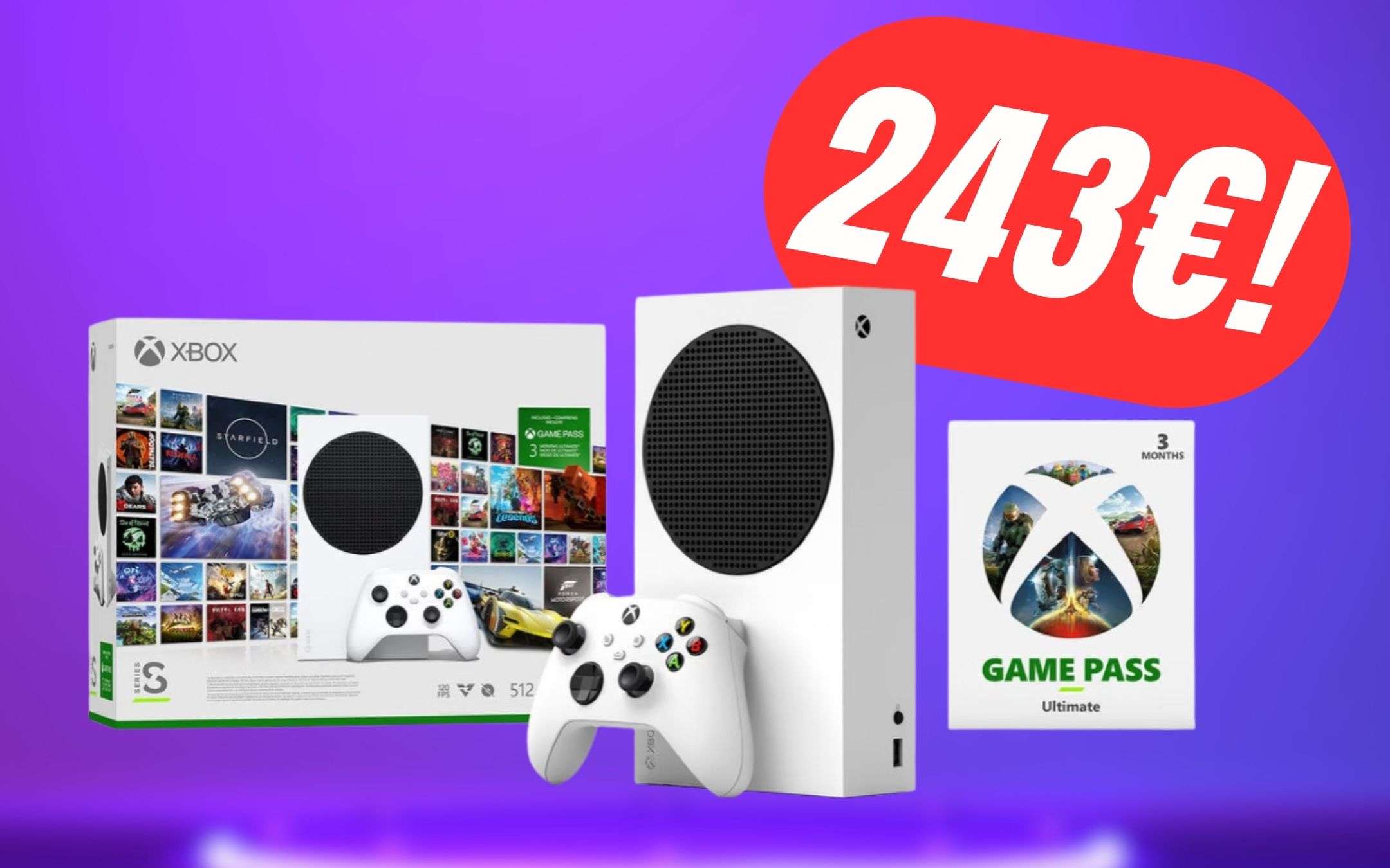 Paga Xbox Series S + Game Pass Ultimate solo 243€ con il COUPON!