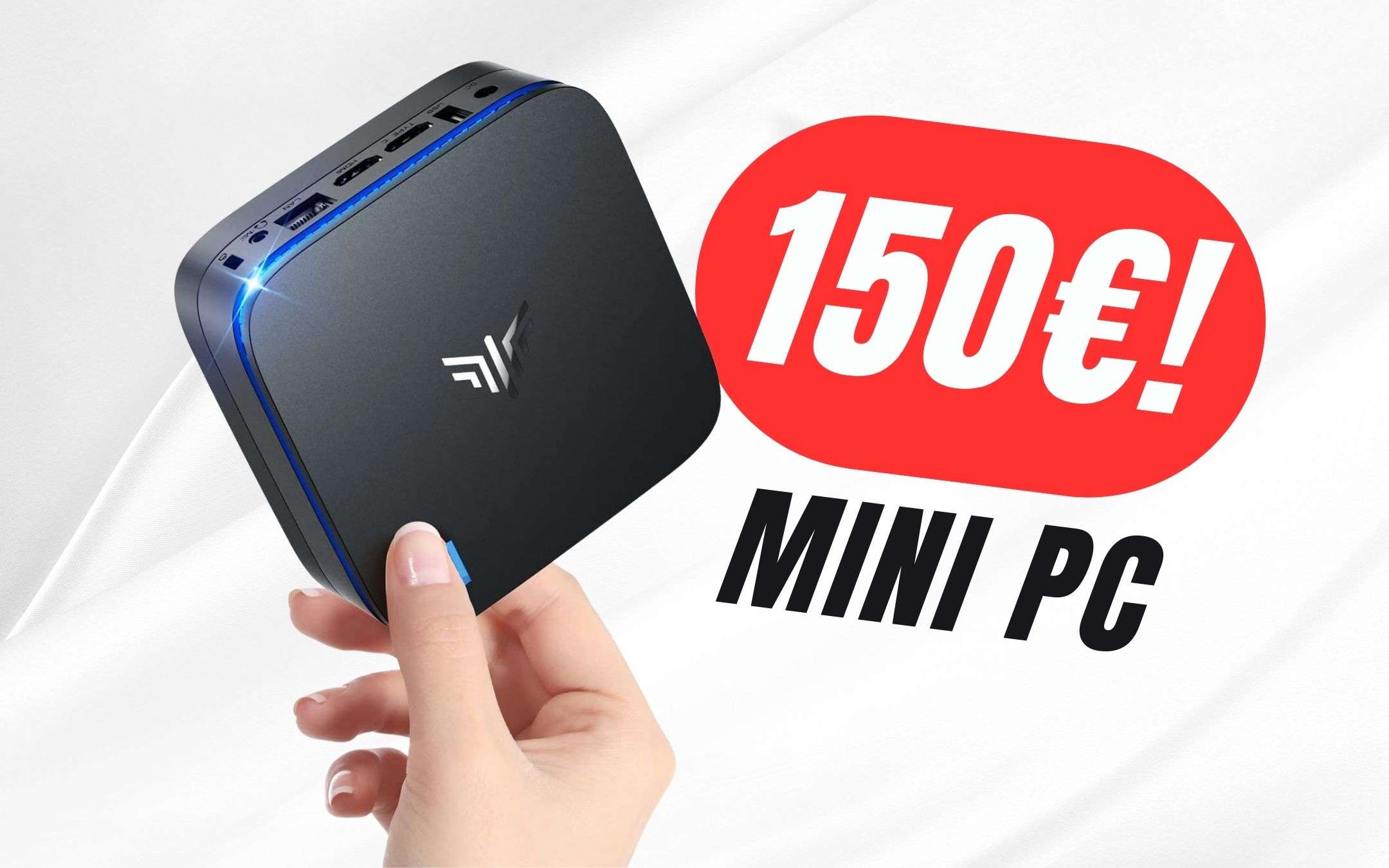 Questo Mini PC ha 256GB di SSD, un processore Intel di 12a generazione ...