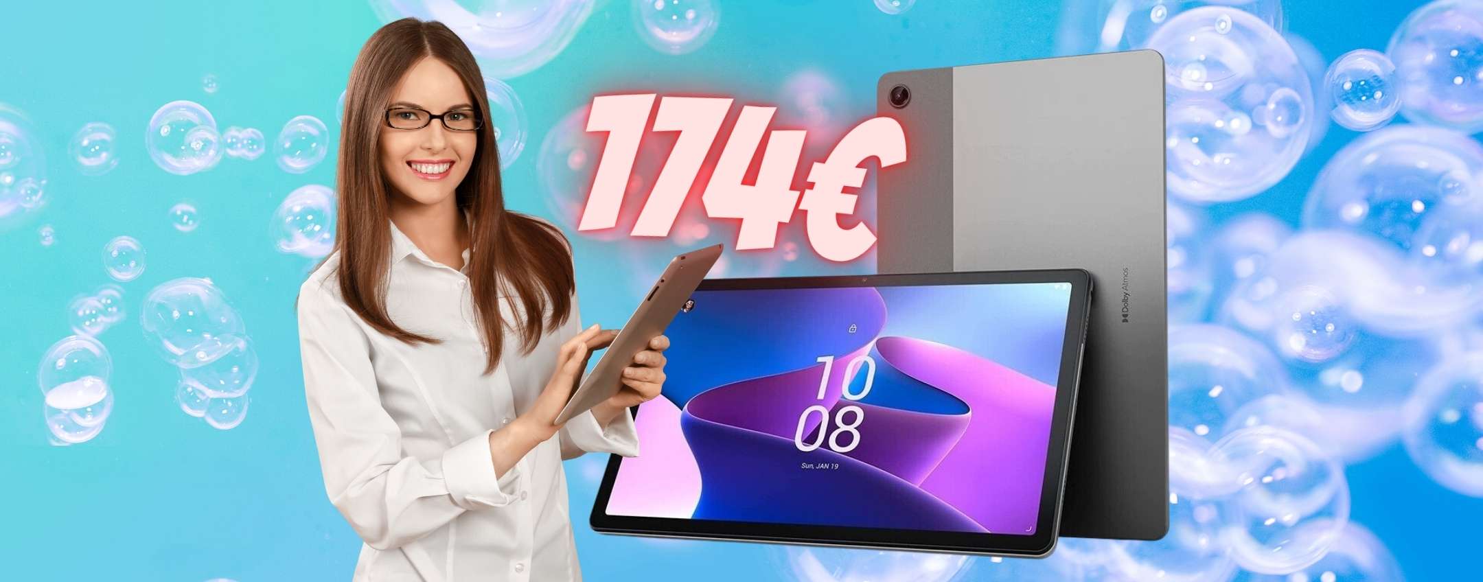 Lenovo Tab M10 Plus da 10,6 pollici e 128GB tuo a soli 174€ (eBay)