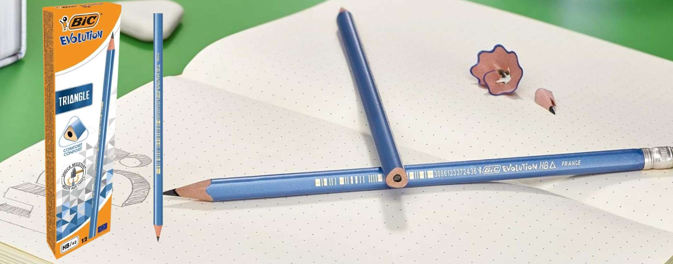 BIC Evolution Triangle a 0,17€ su Amazon: matite PREMIUM a prezzo RIDICOLO