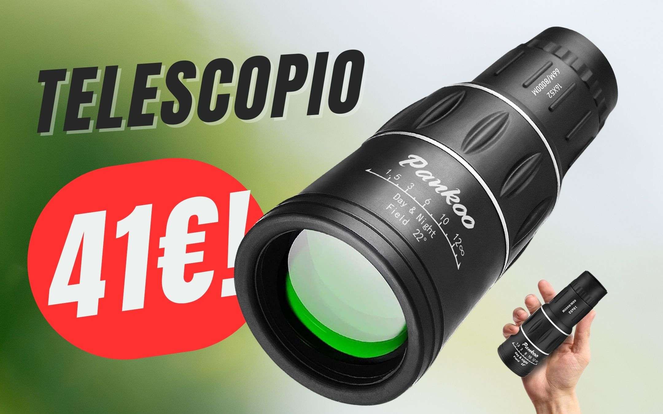 Zoomma fino a 2000 METRI con il TELESCOPIO PORTATILE (scontato del 40% ...