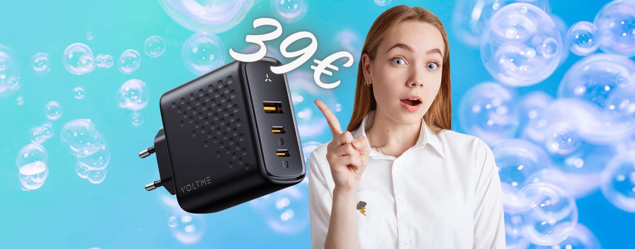 Caricatore USB da 100W che può ricaricare anche un laptop a soli 39€