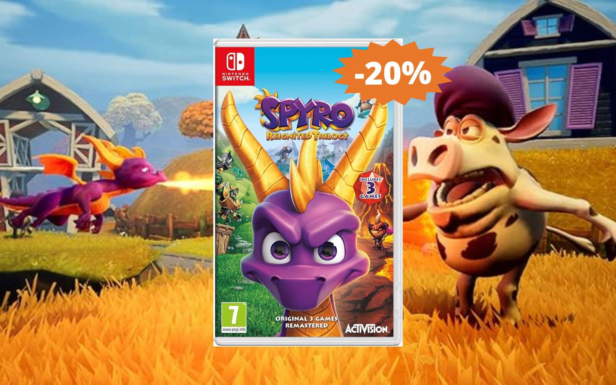 Spyro la trilogia per Nintendo Switch: SUPER sconto del 20% su Amazon