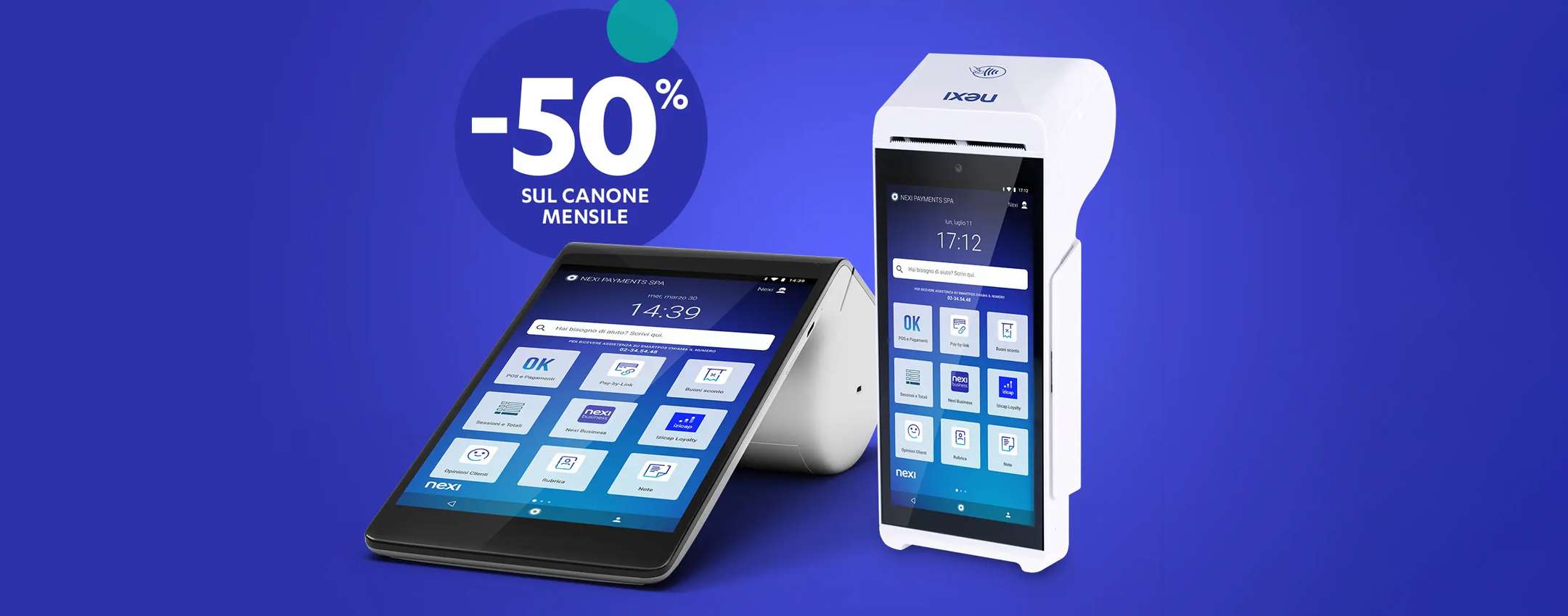 Nexi è il POS conveniente: 50% di sconto sul canone dei terminali SmartPOS