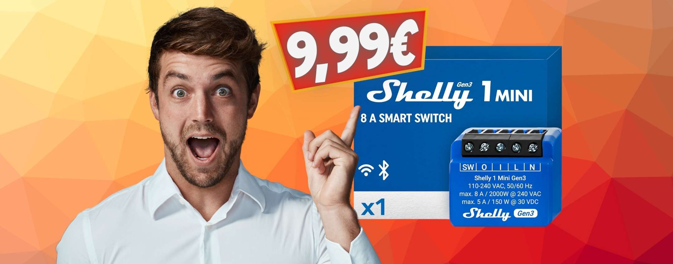 Shelly Plus 1 Mini Gen3: interruttore relè WiFi e tutto diventa Smart