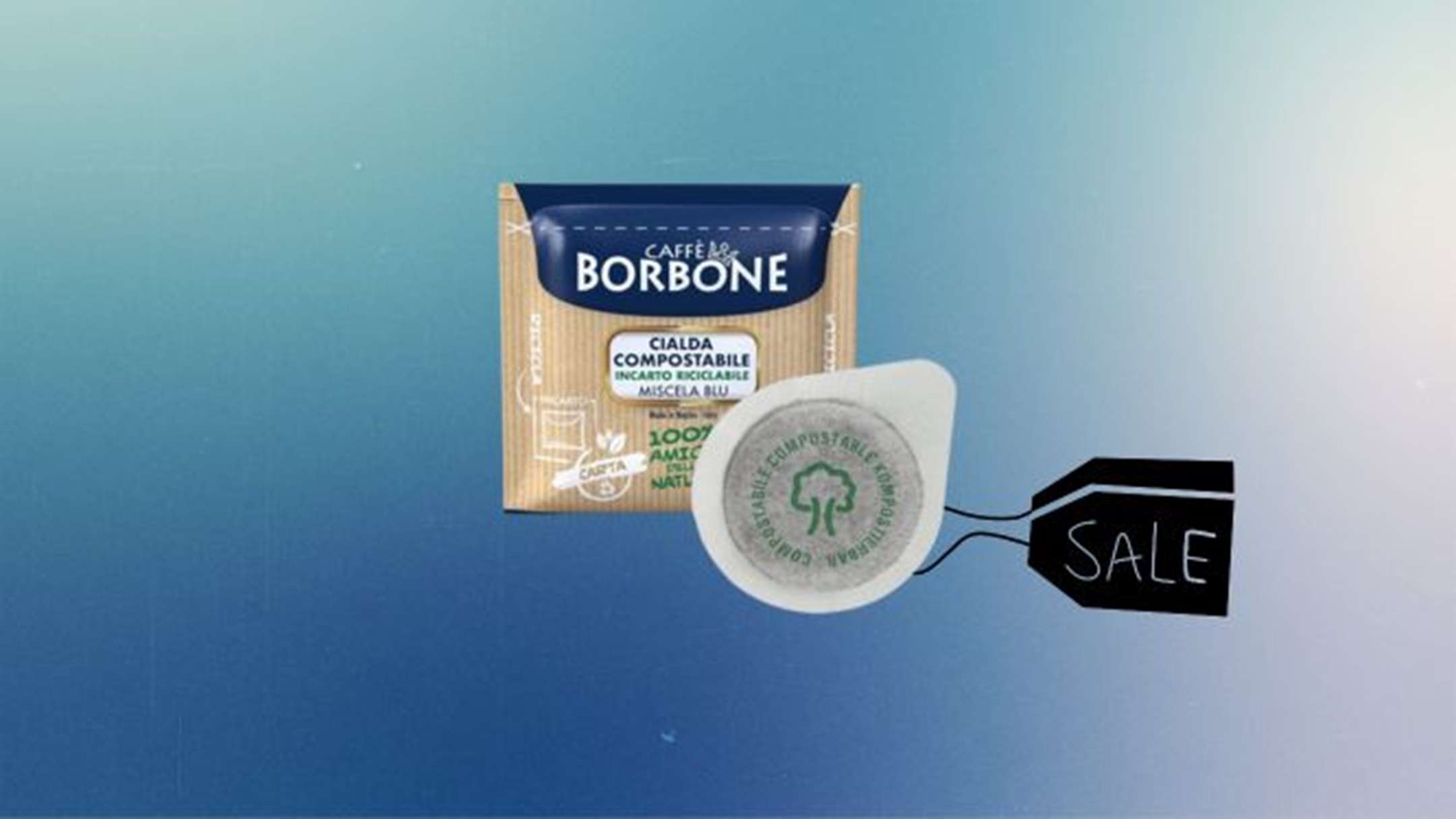 Caffè Borbone Miscela Blu: 100 cialde compostabili a soli 16€ su Amazon