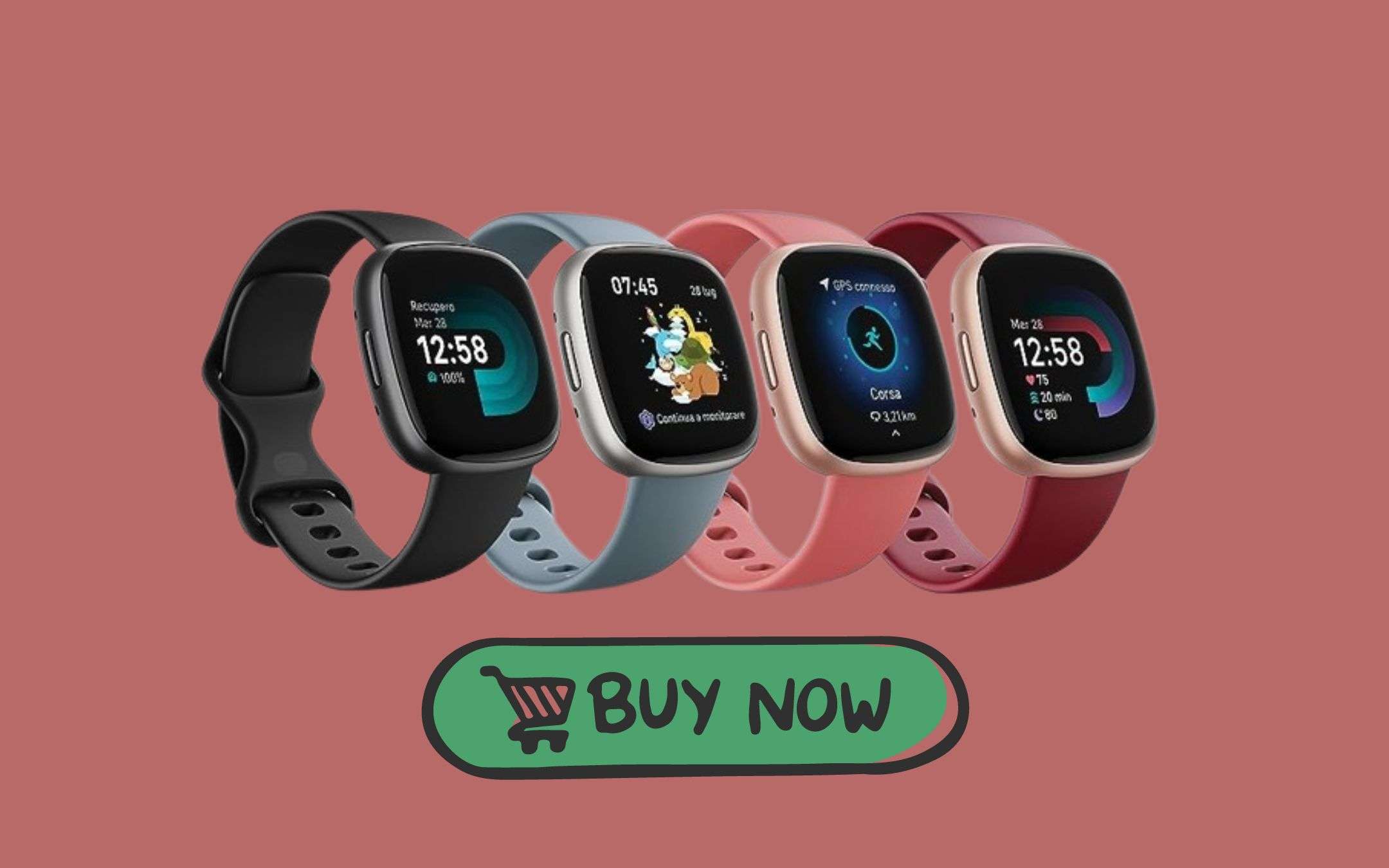 Fitbit Versa 4: un solo fantastico prezzo per 4 stupendi colori!