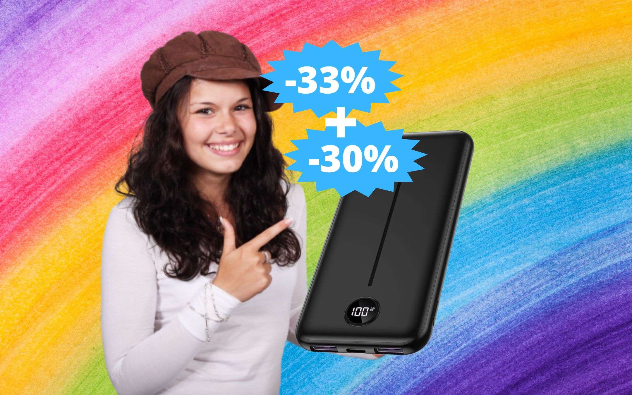 Power Bank ultra sottile: sconto FOLLE su Amazon (-33%)